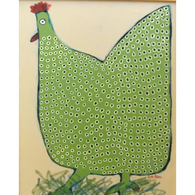 One-of-a-Kind Folk Art Chicken Hen Painting by Ruth Arenz Including the ...