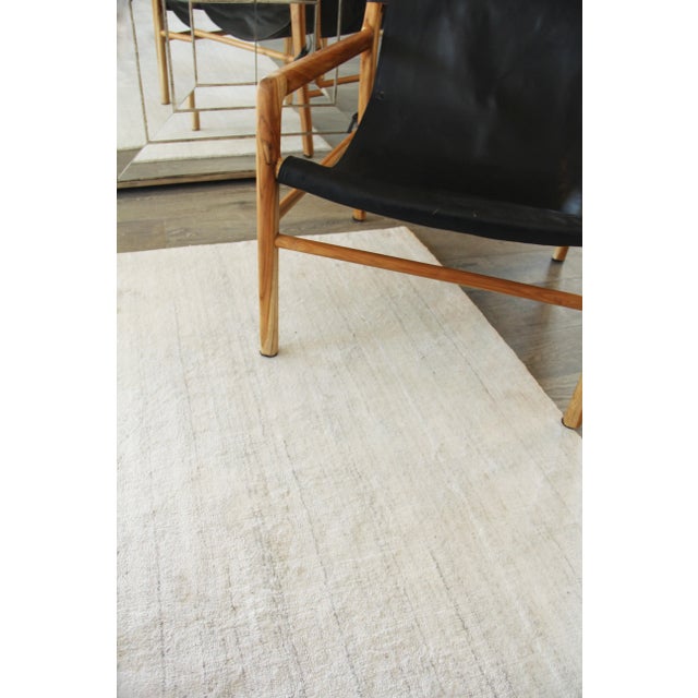 Exquisite Rugs Creil Hand loom Bamboo/Silk Ivory Rug-10'x14' | Chairish