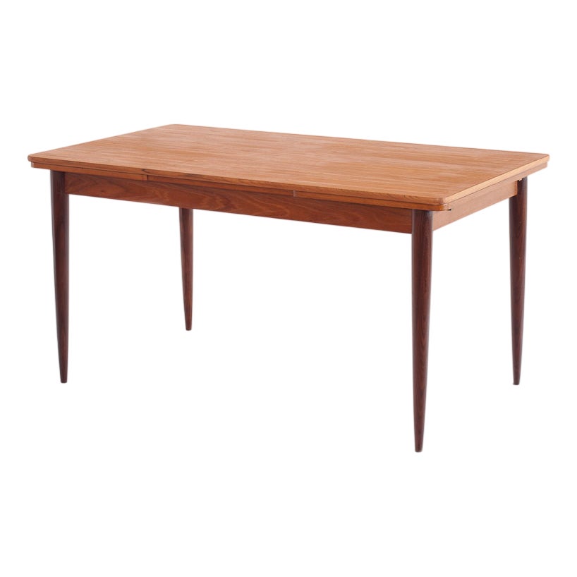 Scandinavian Style Teak Dining Table with Extensions, France, 1960s ...
