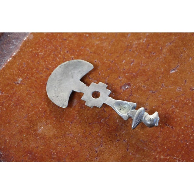 Antique 19th Century Silver Inca Tumi Ceremonial Knife With Figural ...