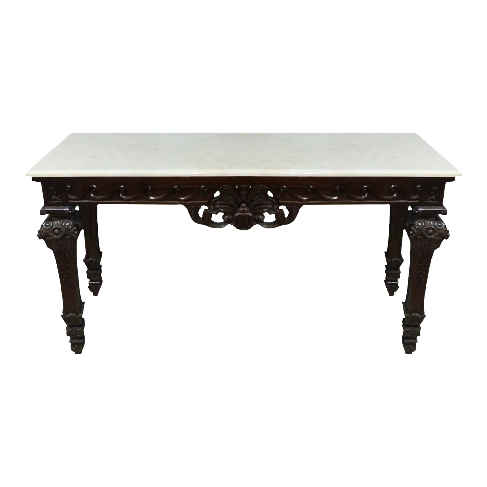 Reproduction Early 1900s Empire / Colonial-Style Hall Table, With Hand ...