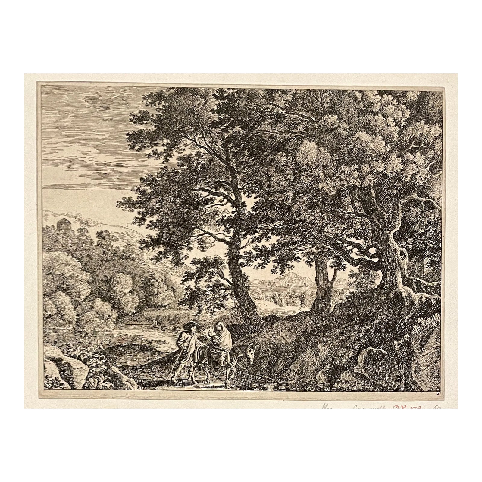 17th Century Herman Van Swanevelt Holy Family Etching | Chairish