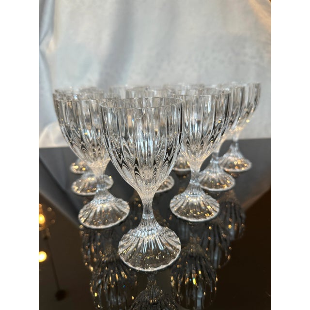 Late 20th Century Mikasa Park Lane Crystal Wine Glasses Set Of 10