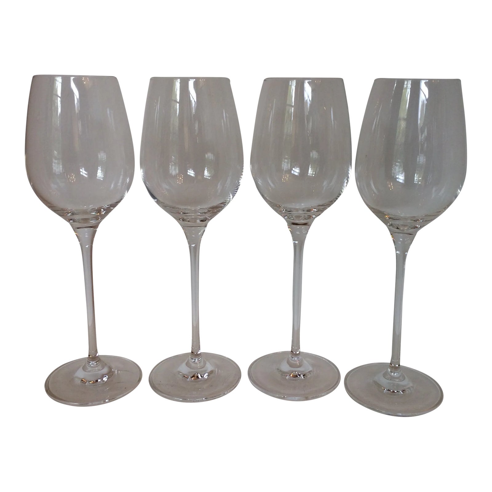 1980s Signed Oleg Cassini Crystal Wine Glasses - Set of 4 | Chairish