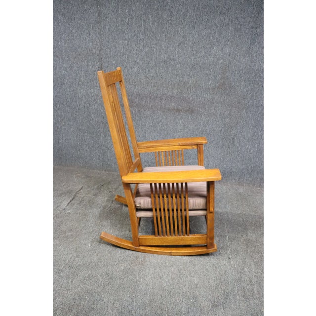 Mission Style Stickley Oak Rocker | Chairish