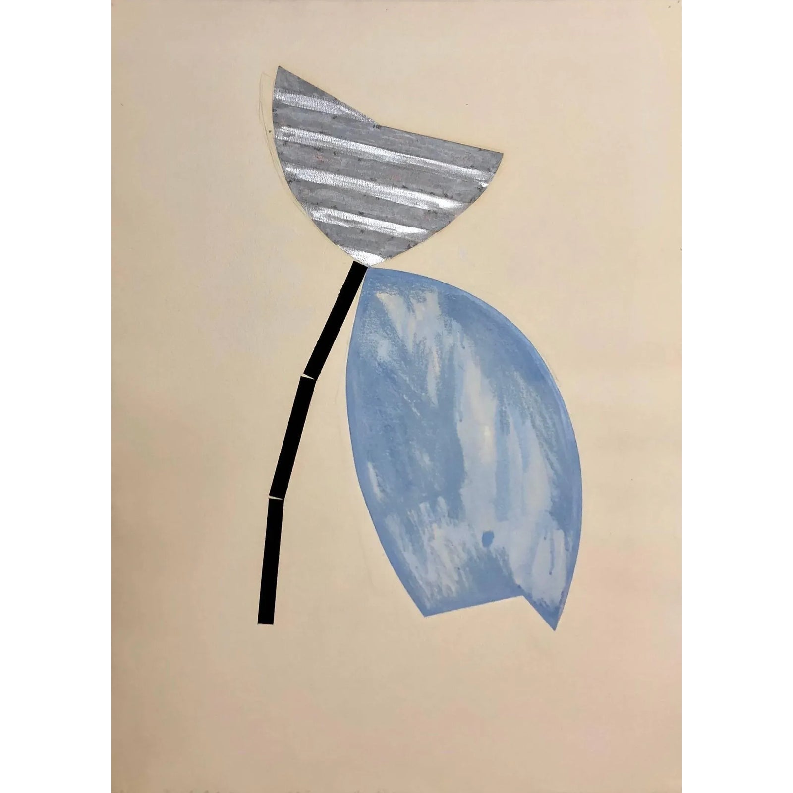 Bruce Robbins Large Mixed Media Contemporary Collage Painting Abstract ...