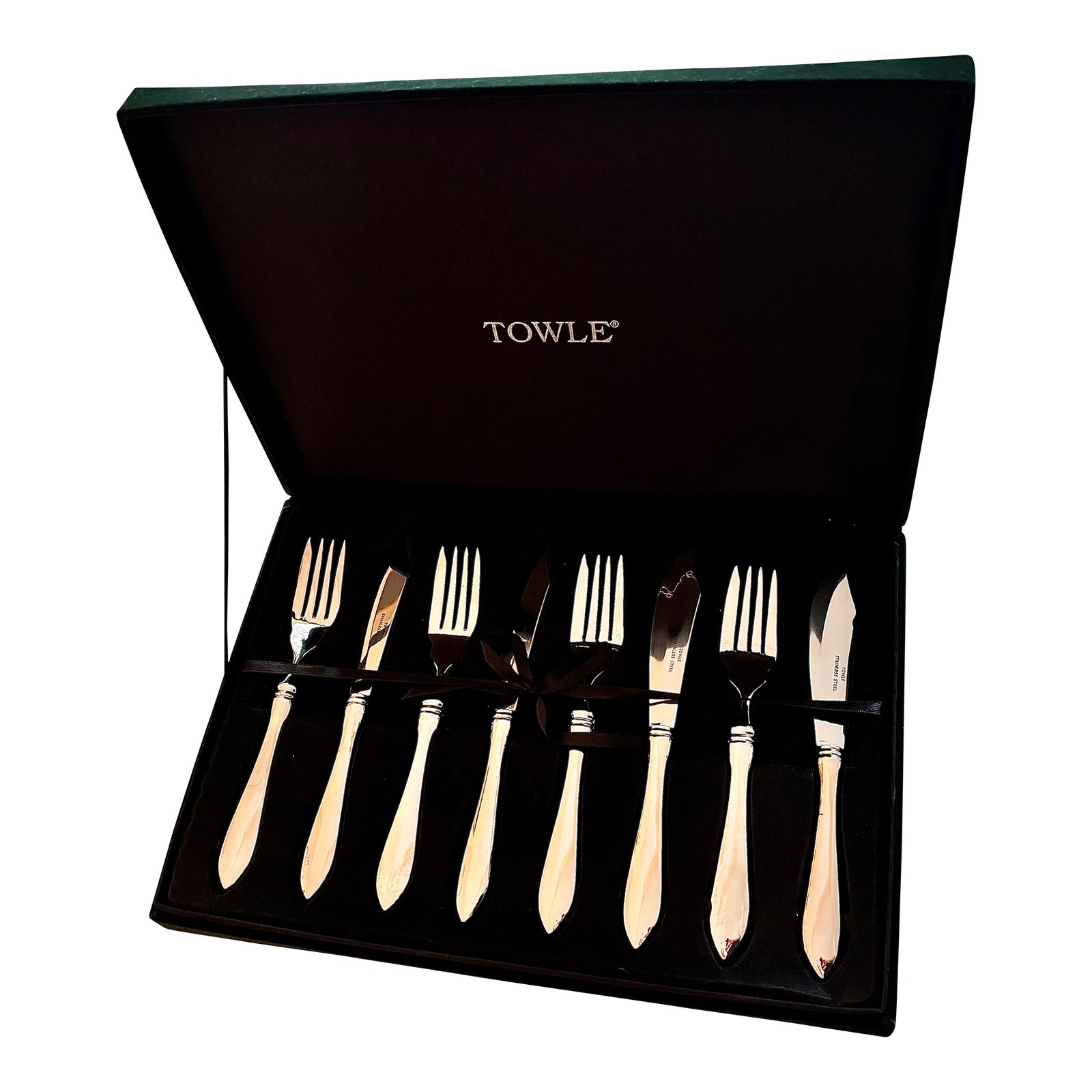 Circa 1980 Towle Silversmiths Fish Forks & Knife Boxed Set / Boston Antique Silver Pattern ...
