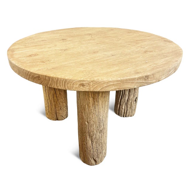 Round Log Leg Dining Table | Chairish