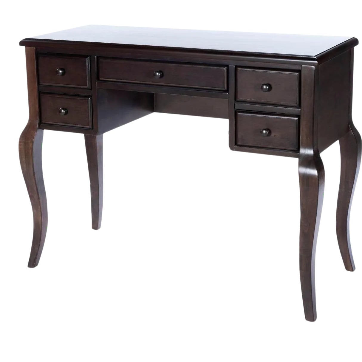 Traditional Writing Desk with Cabriole Legs | Chairish