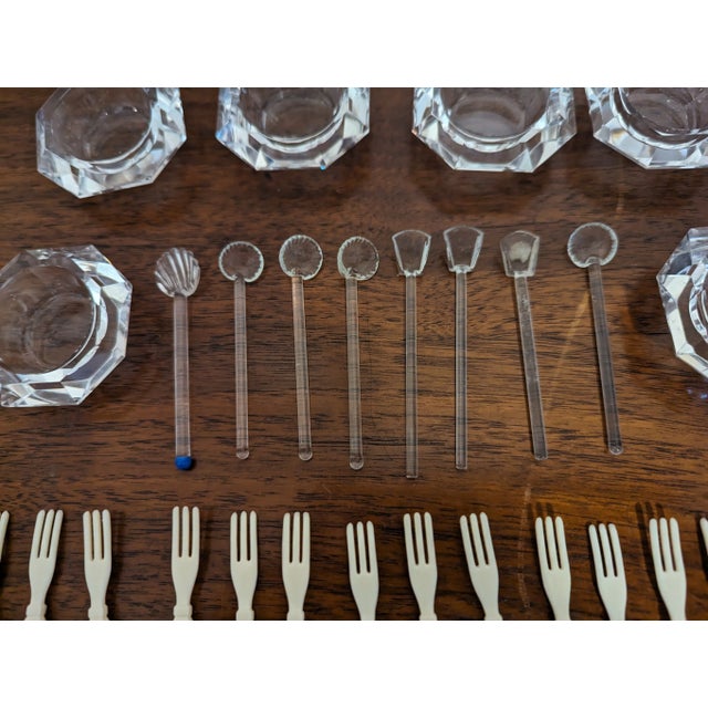 Vintage Crystal Salt Cellars With Mini Spoons- 31 Pieces | Chairish