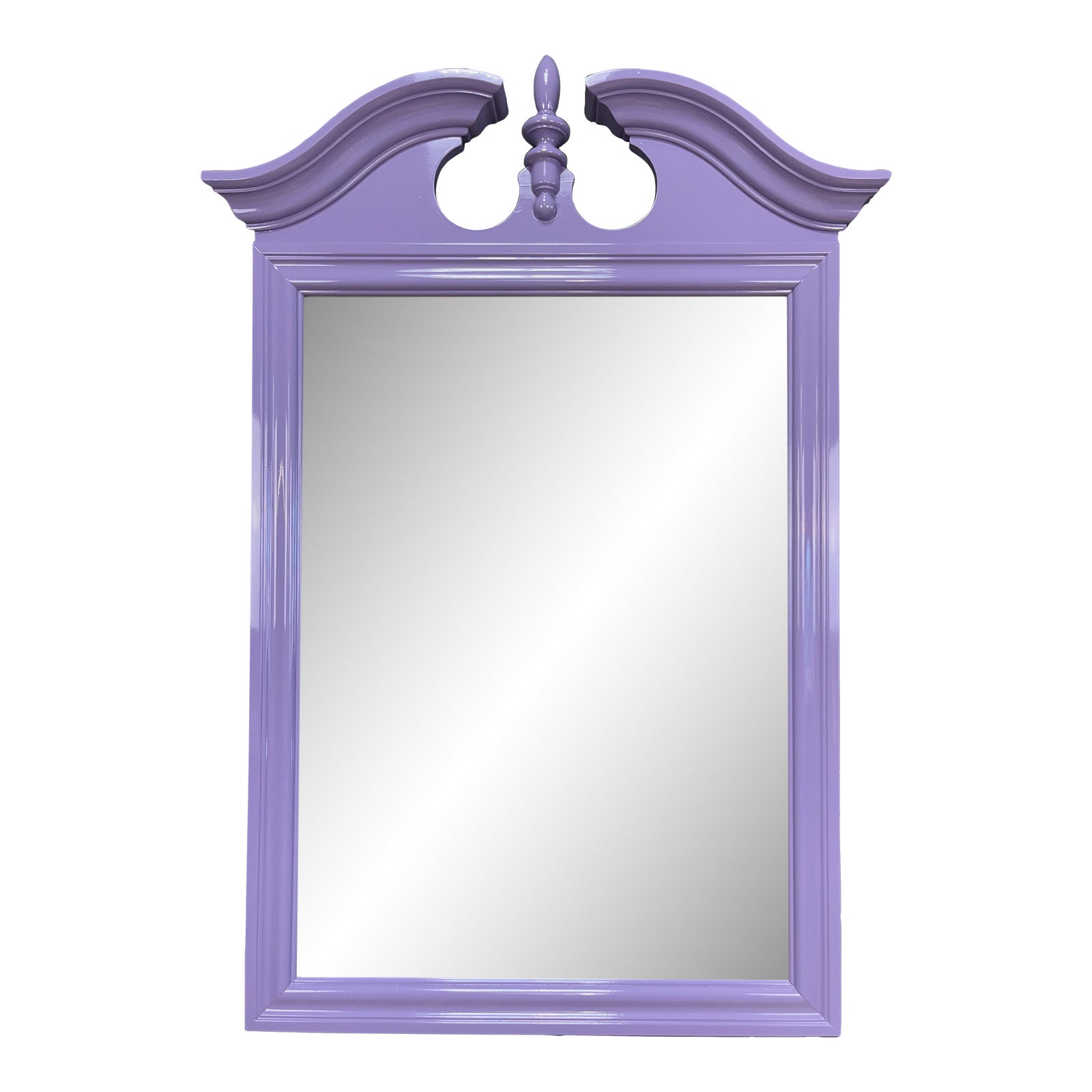 Vintage Federal Mirror in Lilac Lacquer | Chairish