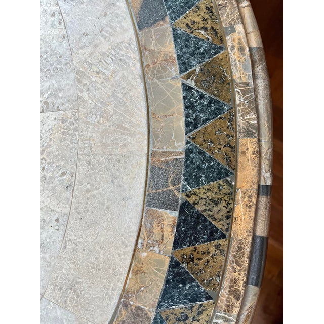 Handmade Fossil Stone Foyer Table | Chairish