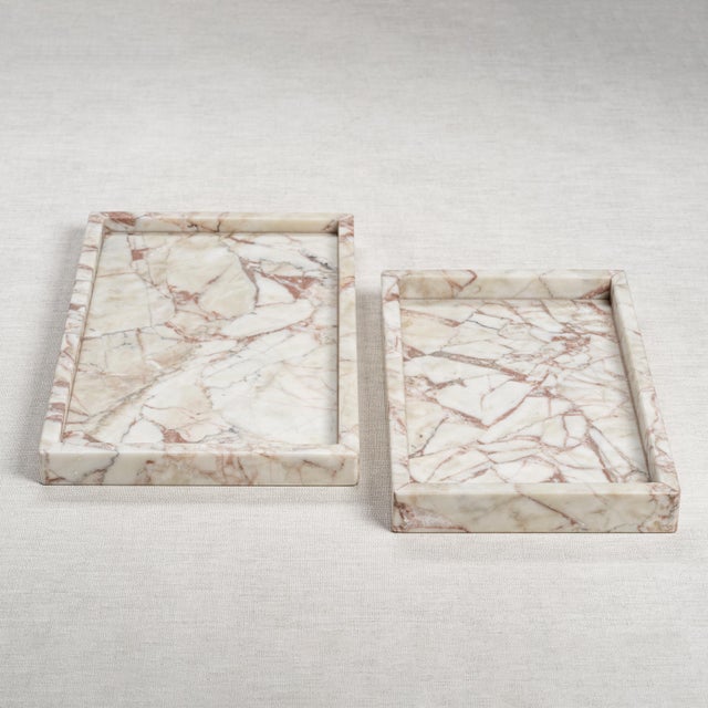 Rezi Rectangular Marble Tray, Small | Chairish