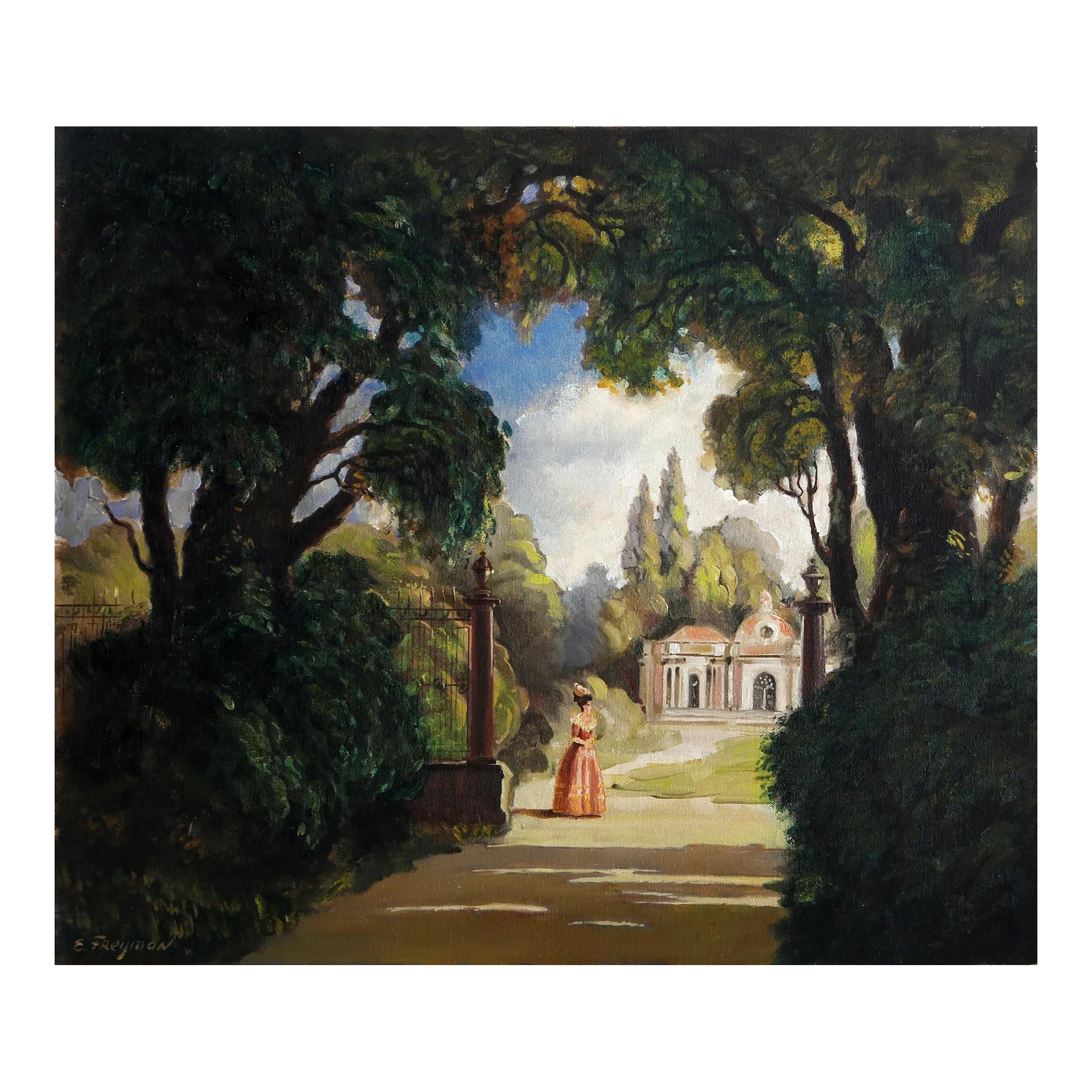 In the Garden, Erik Freyman Acrylic Painting | Chairish