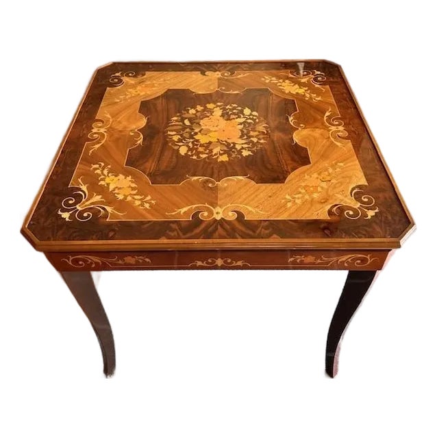 Vintage Italian Inlaid Sorrento Style Multi Game Table by Polygam Las ...
