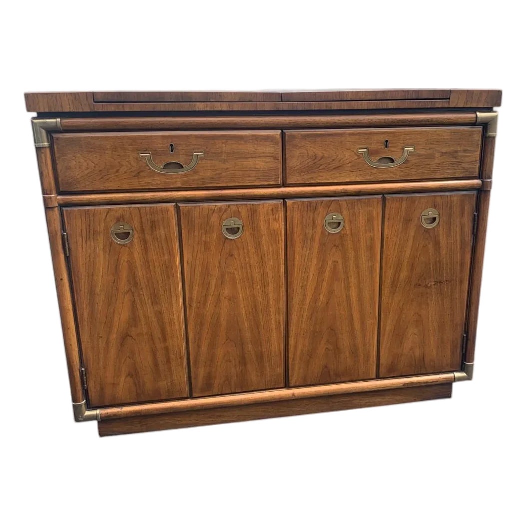 Drexel Heritage Accolade Italian Campaign Style Flip-Top Server Buffet ...