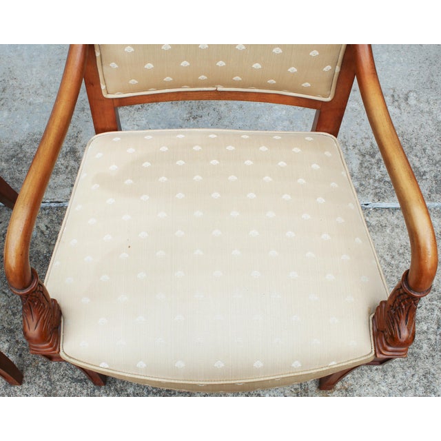 1980s Century Furniture Capuan Arm Chairs With Serpent Dolphin Carvings ...