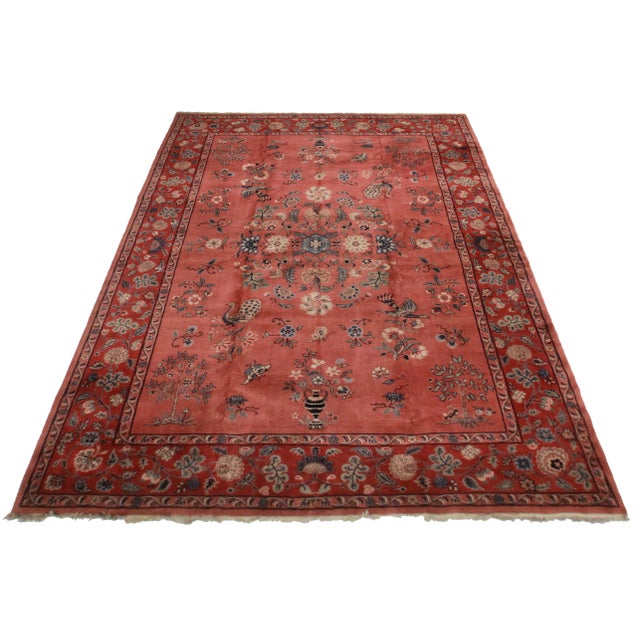 Vintage Hand Knotted Wool Turkish Sparta Rug - 10′5″ × 14′8″ | Chairish