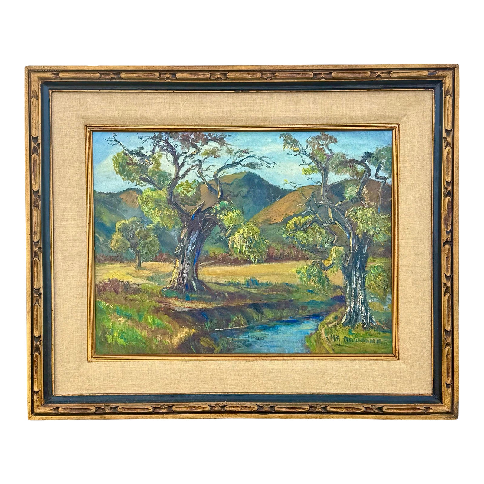 Vintage California Impressionist Natural Landscape Oil Painting, Signed ...