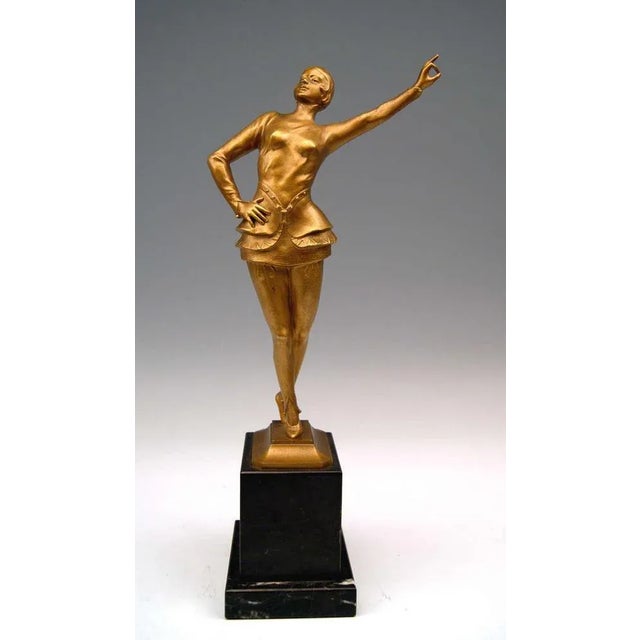 Art Deco Lady Dancer Figurine in Bronze by Ernst Beck, Vienna, 1925 ...