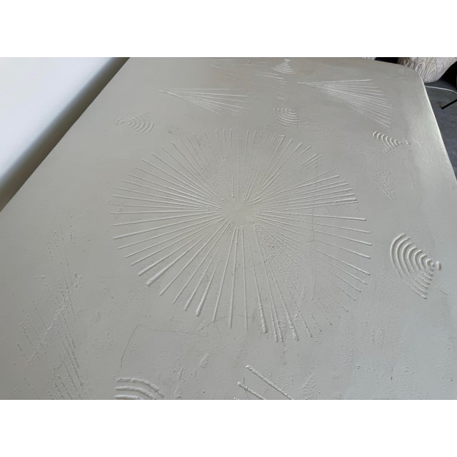 1980's J. Berdou Art Handmade Plaster Dining or Conference Table | Chairish
