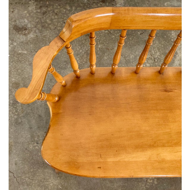 Vintage 5Ft Maple Wood Deacons Style Bench | Chairish