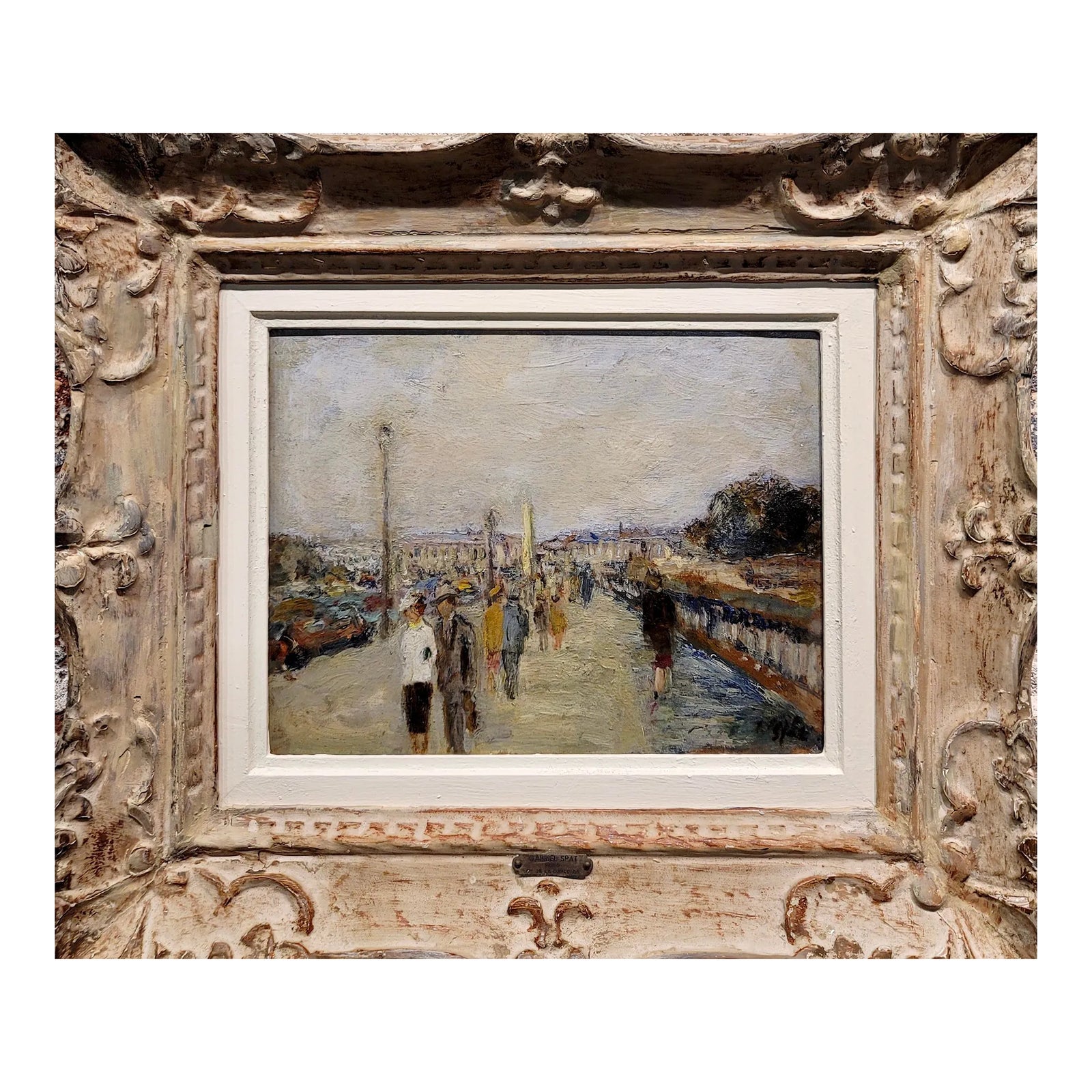 Gabriel Spat -Elegant People Walking the Street of 1940s Paris-Oil ...