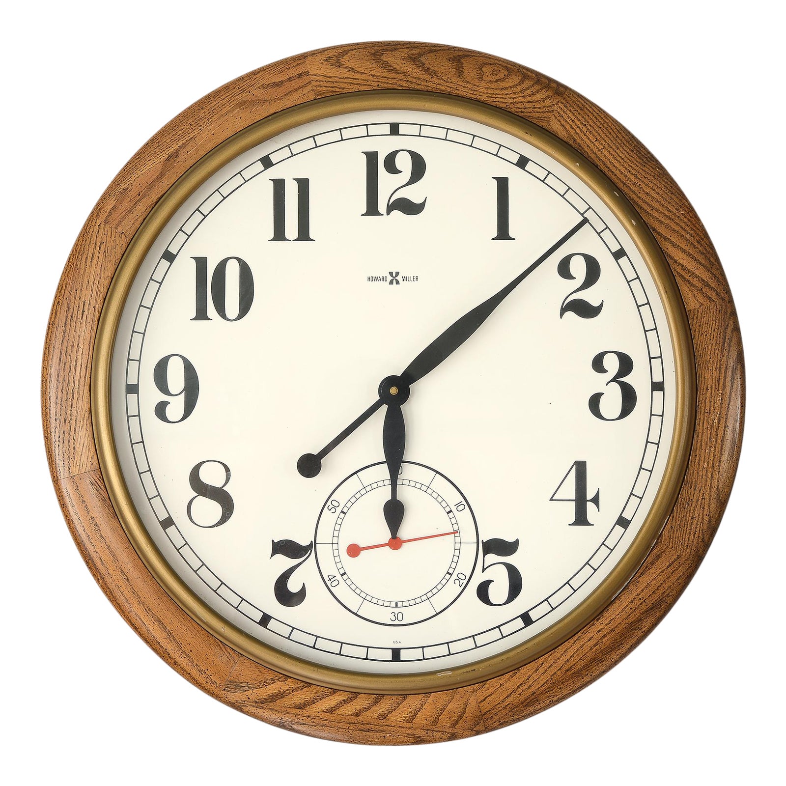 Extra Large 1970s Howard Miller Magnifique Wall Clock | Chairish