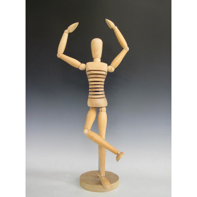 Late 20th Century Posable Jointed Wooden Human Figure Artist Figure ...