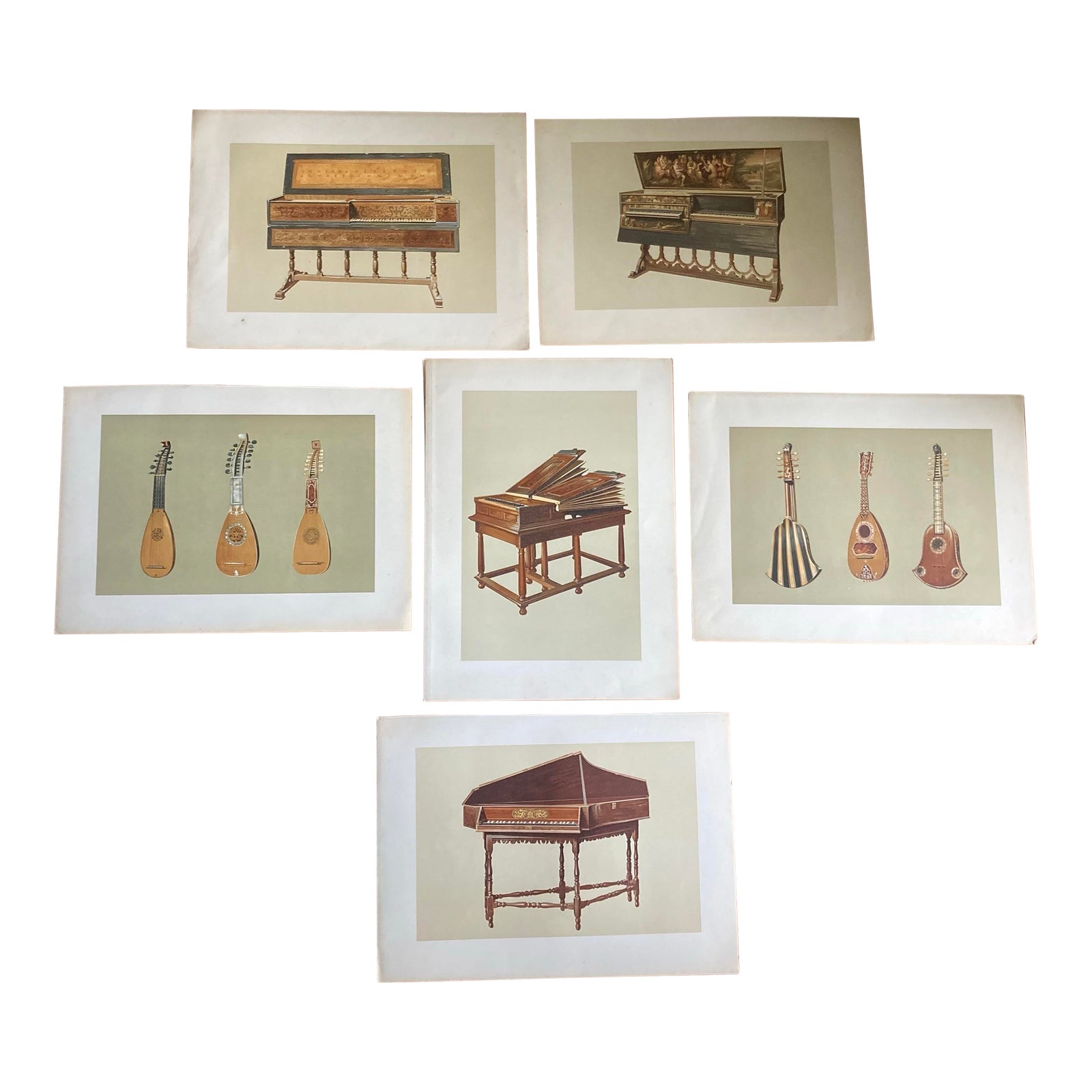 Original 19th Century Engravings of Various Musical Instruments in ...