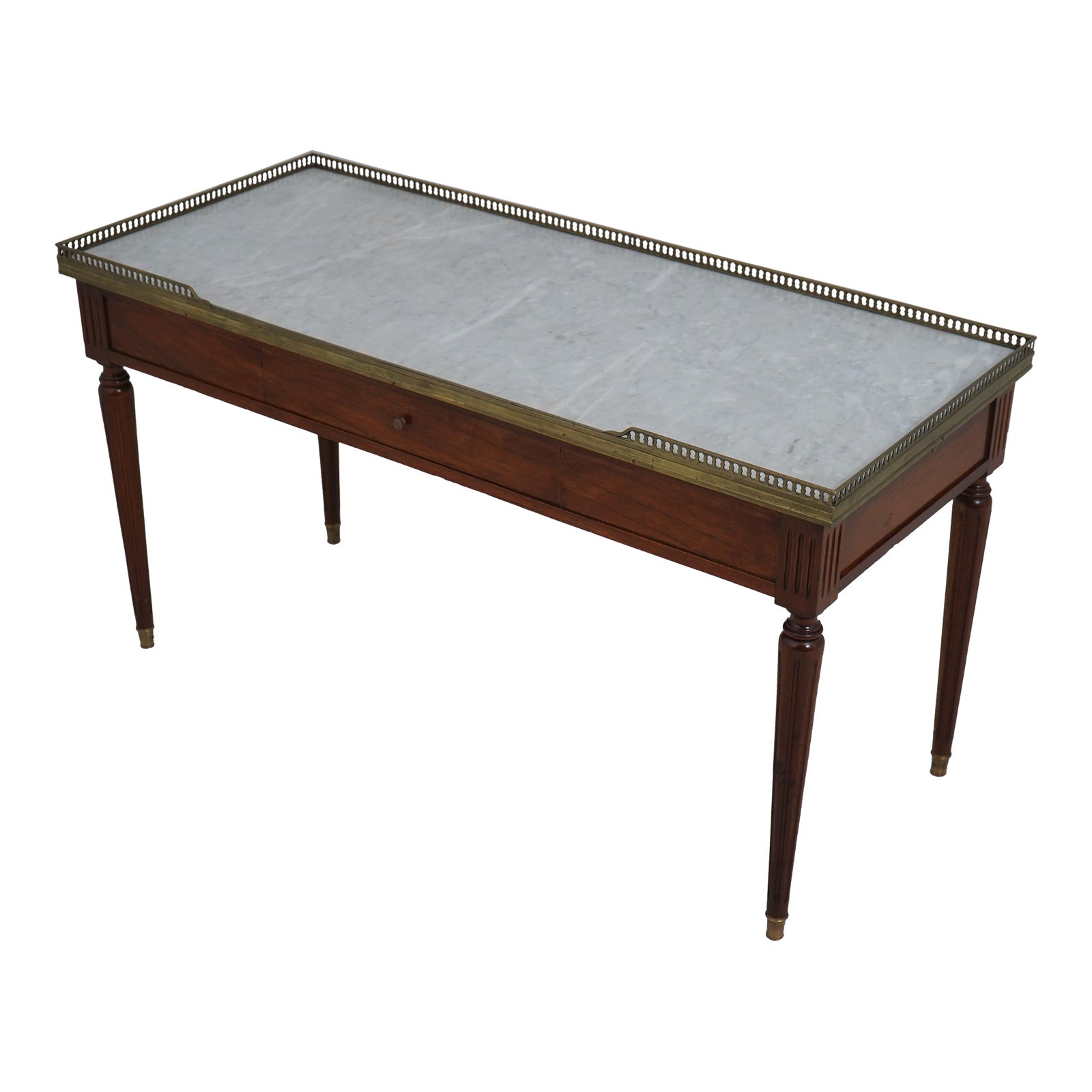French Louis XVI Marble Top Vintage Coffee Table | Chairish