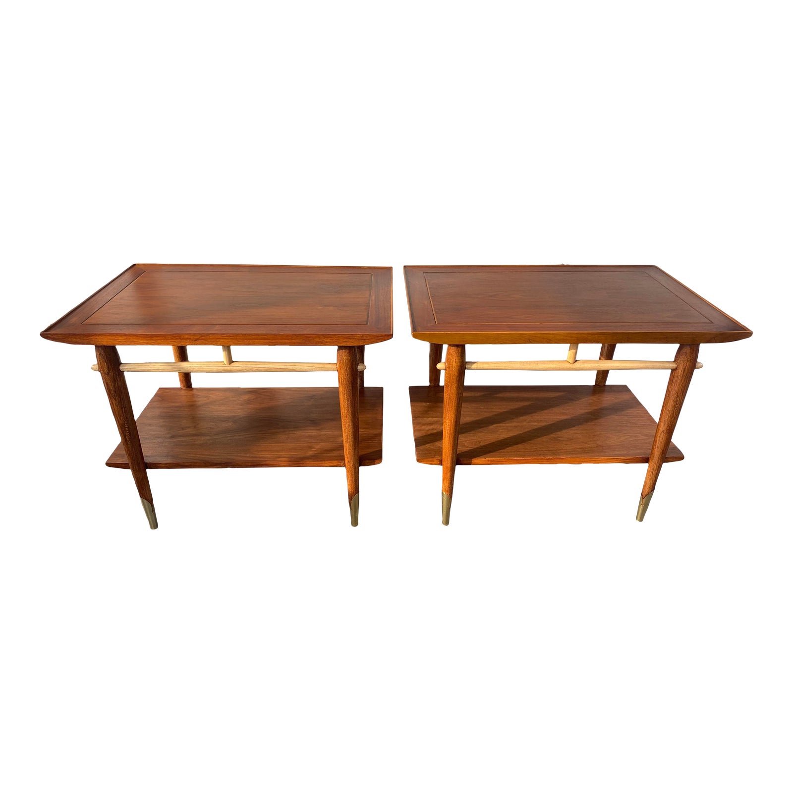 1950s Lane “Copenhagen” Mid Century Modern Side Tables - a Pair | Chairish