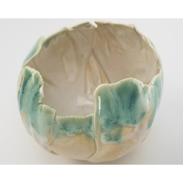 Vintage Studio Art Ceramic Bowl - Draped Fabric Style Signed Bowl ...