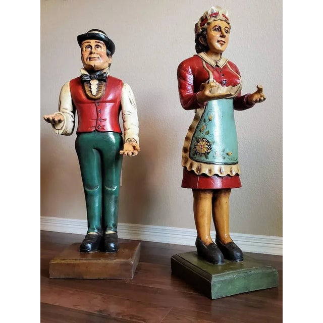 Art Deco Period Hand Carved & Painted Butler Dumb Waiter | Chairish