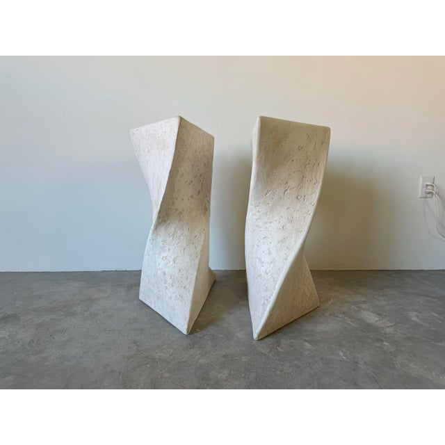1980's Postmodern Sculptural Twist Plaster Console- Dining Table Bases ...