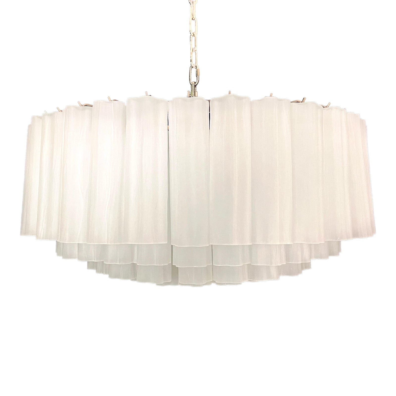 Murano Glass 101 Acid-Etched Glass Trunks Chandelier | Chairish