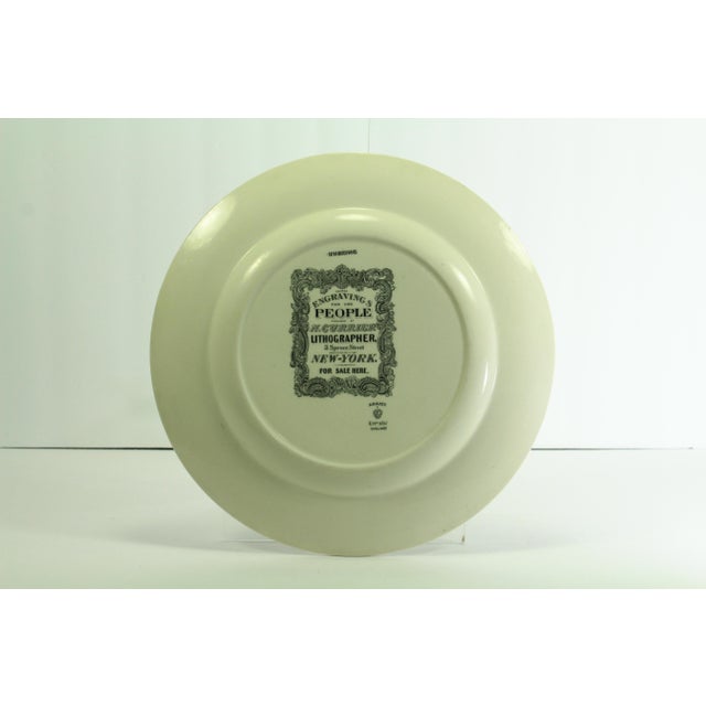1930's Adams England Plate, N. Currier Engravings for the People ...