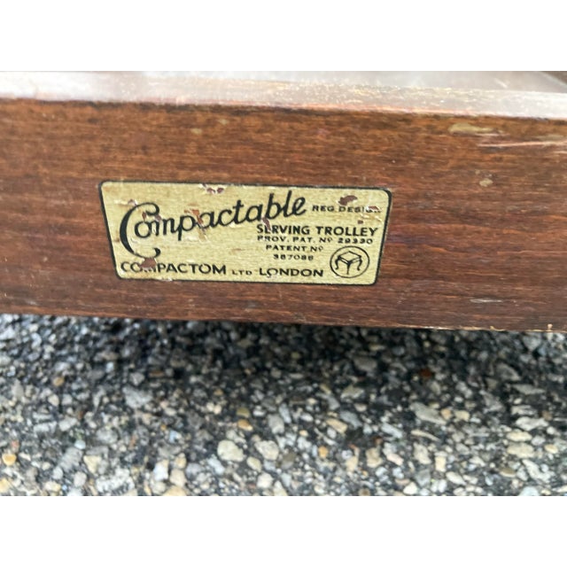 1930s Arts & Crafts Rolling Compactable Serving Trolley With Removable ...