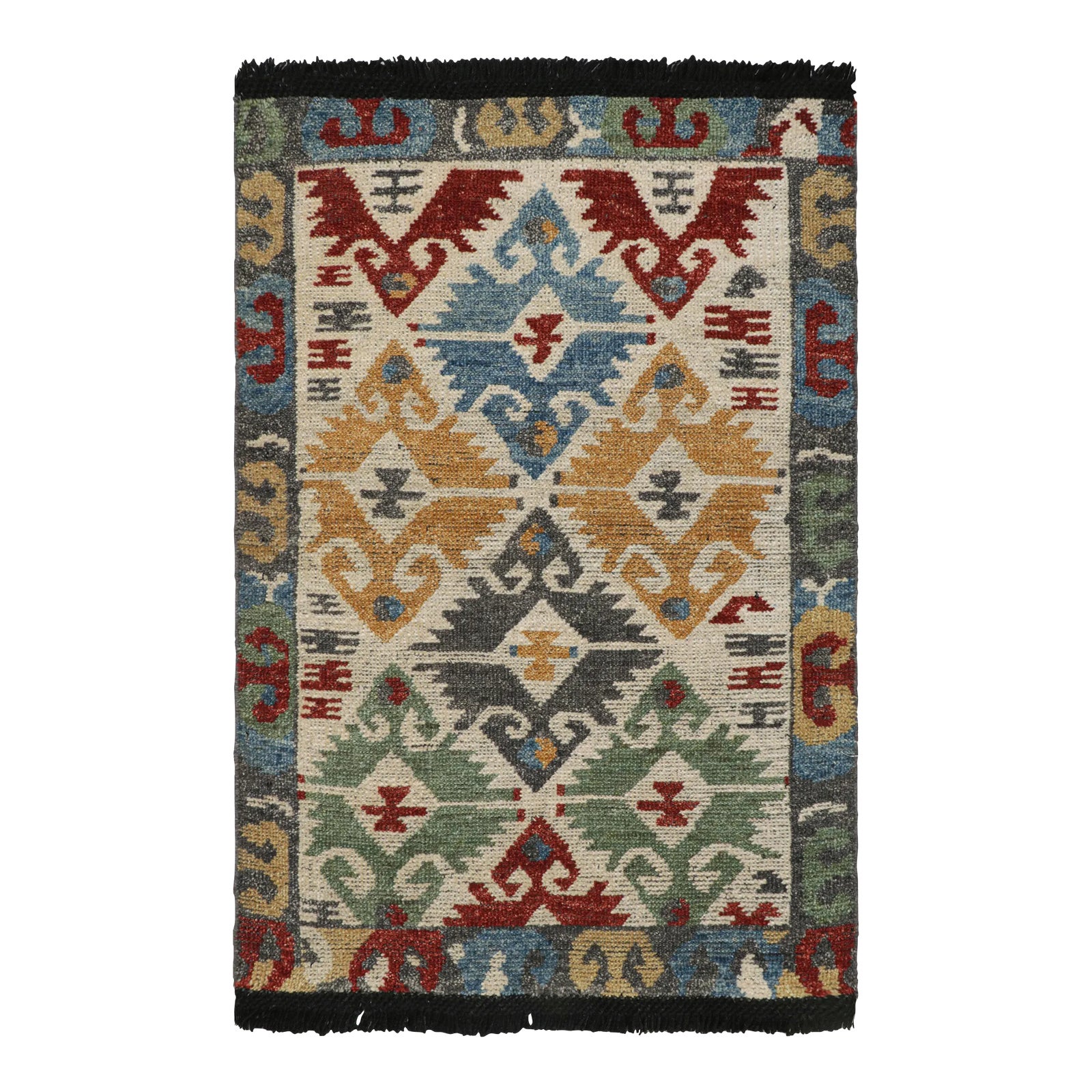 Rug & Kilim’s Turkish Style Rug in Beige With Polychromatic Geometric ...
