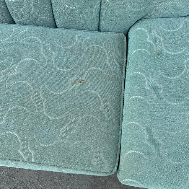 Mid Century Modern Teal Sofa by Style Crest | Chairish