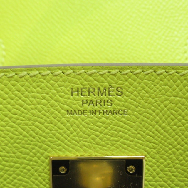 Hermes Birkin 30 Lime Handbag Yellow Lime Epsom Leather | Chairish