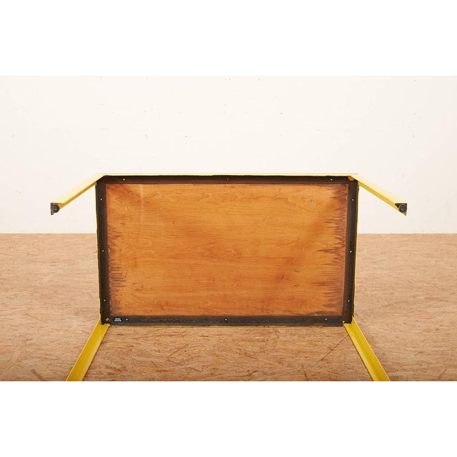 Yellow Kitchen Table in Steel and Ash Wood from Victoria Möbel, 1959 ...