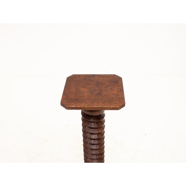 Vintage French Pedestal Plinth Turned Screw Column Stem in the style of ...