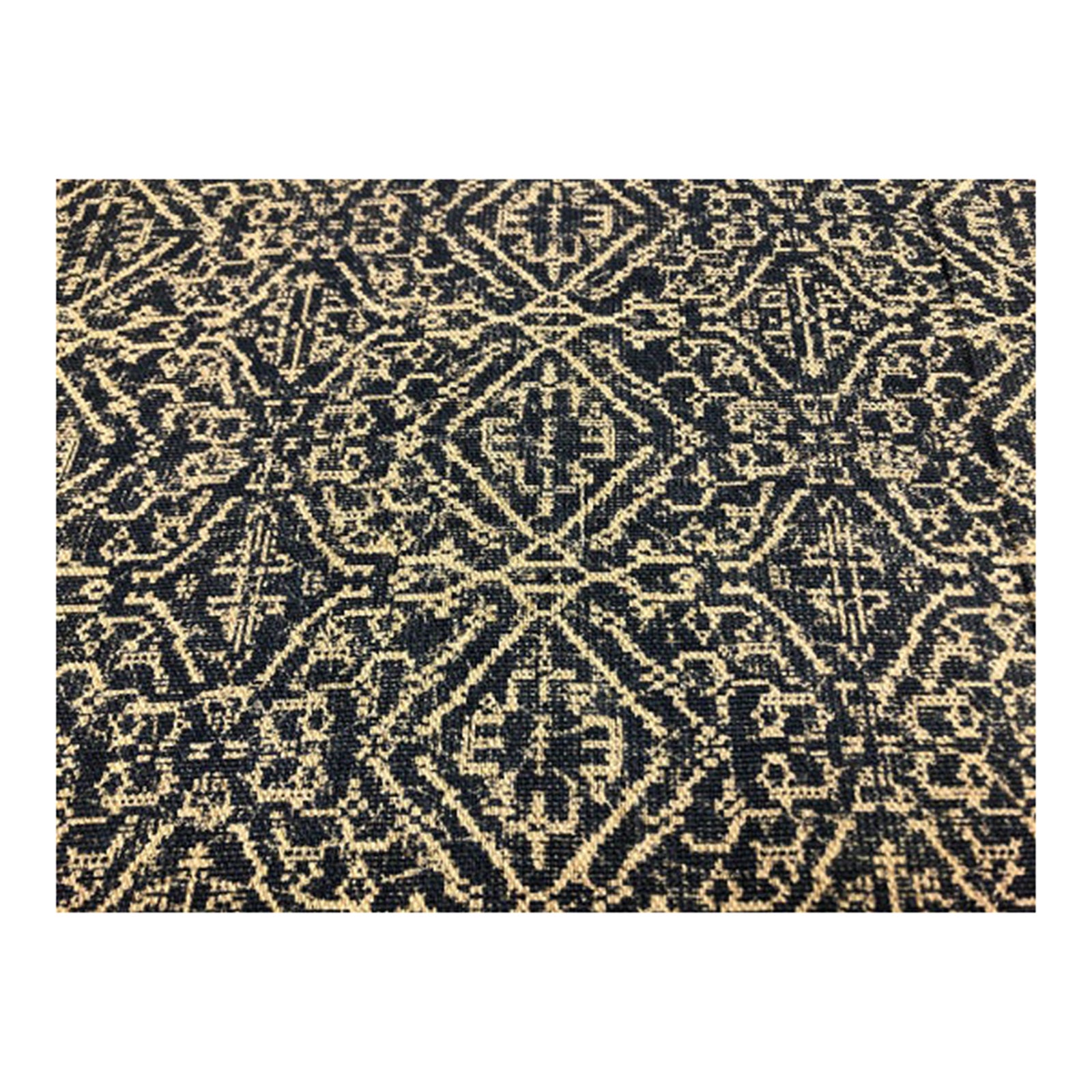 Cotton Navy Blue Beige Ethnic Tribal Print Upholstery Drapery Fabric ...