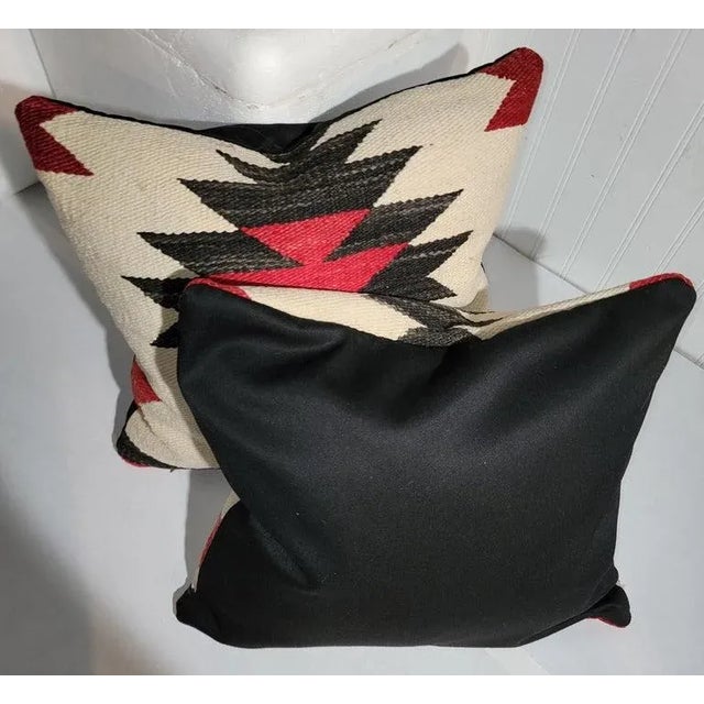 Navajo Indian Weaving Pillows-Pair | Chairish