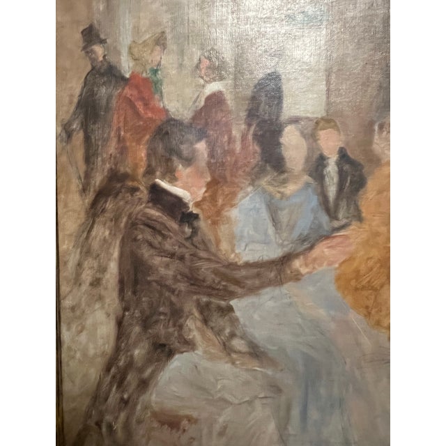 Early 19th Century Early American Social Realism Oil on Canvas Painting ...