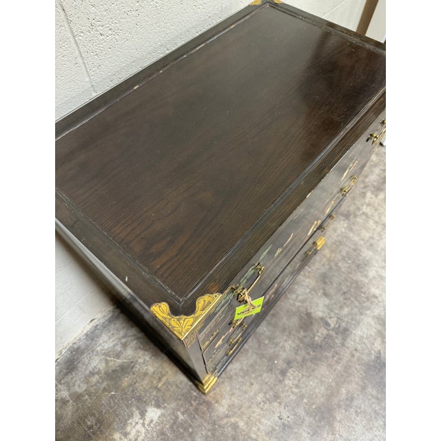 Vintage Chinoiserie 4 Drawer Chest | Chairish