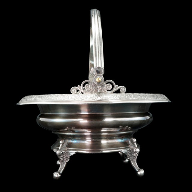 Circa 1883 Aesthetic Movement Victorian Derby Silverplate Cake Basket ...