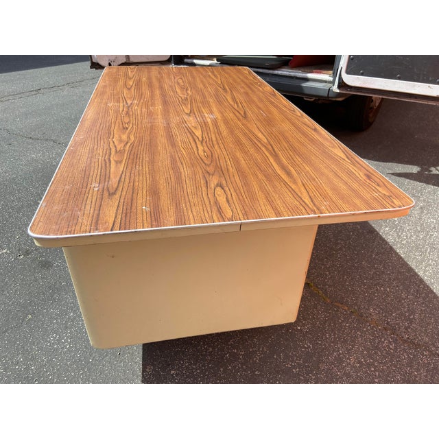 1940s The General Fireproofing Company Vintage Metal Tanker Desk | Chairish