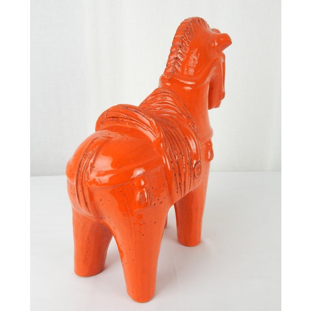 Rosenthal-Netter Orange Bitossi Horse Figure, Circa 1968 | Chairish
